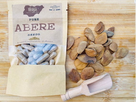 Organic African Pure Abere Seed Powder Capsules hunteria - Etsy