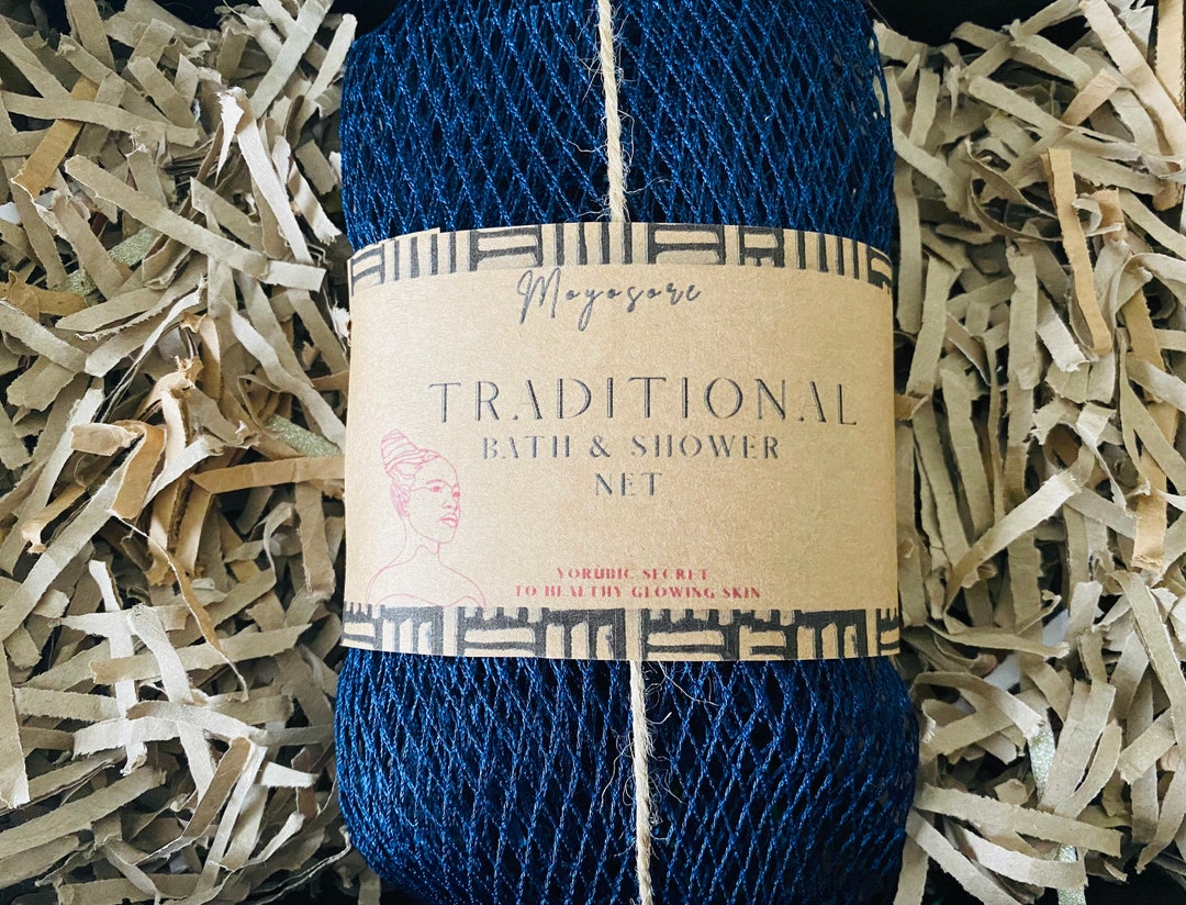 Traditional African Bath & Shower Body Exfoliating Net Sponge Wash ...