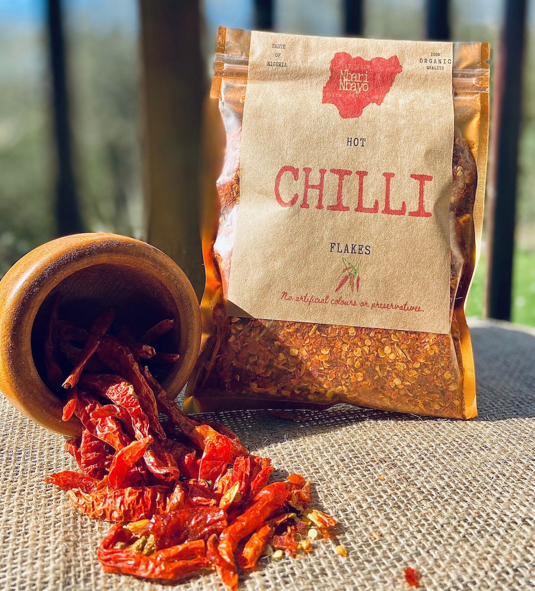 Organic | African Hot Chilli Flakes | Crushed ‘shombo’ Nigerian Cayenne ...