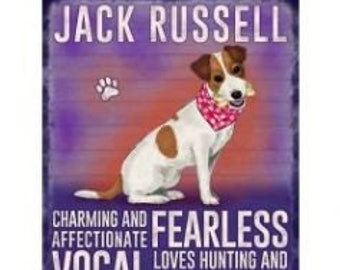 Jack Russel Metal Sign - Etsy