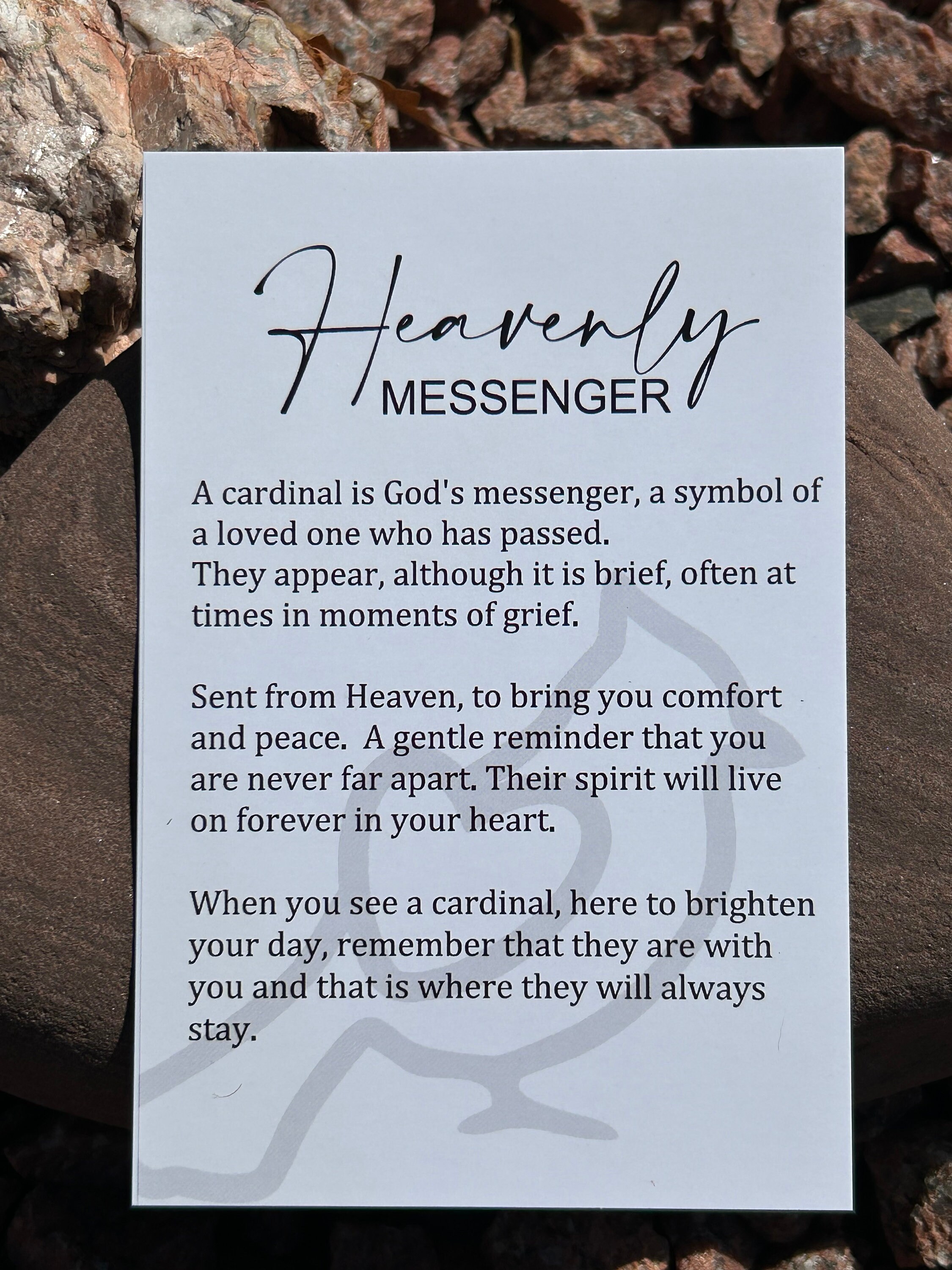 Heavenly Visitor Cardinal With Heart - Etsy