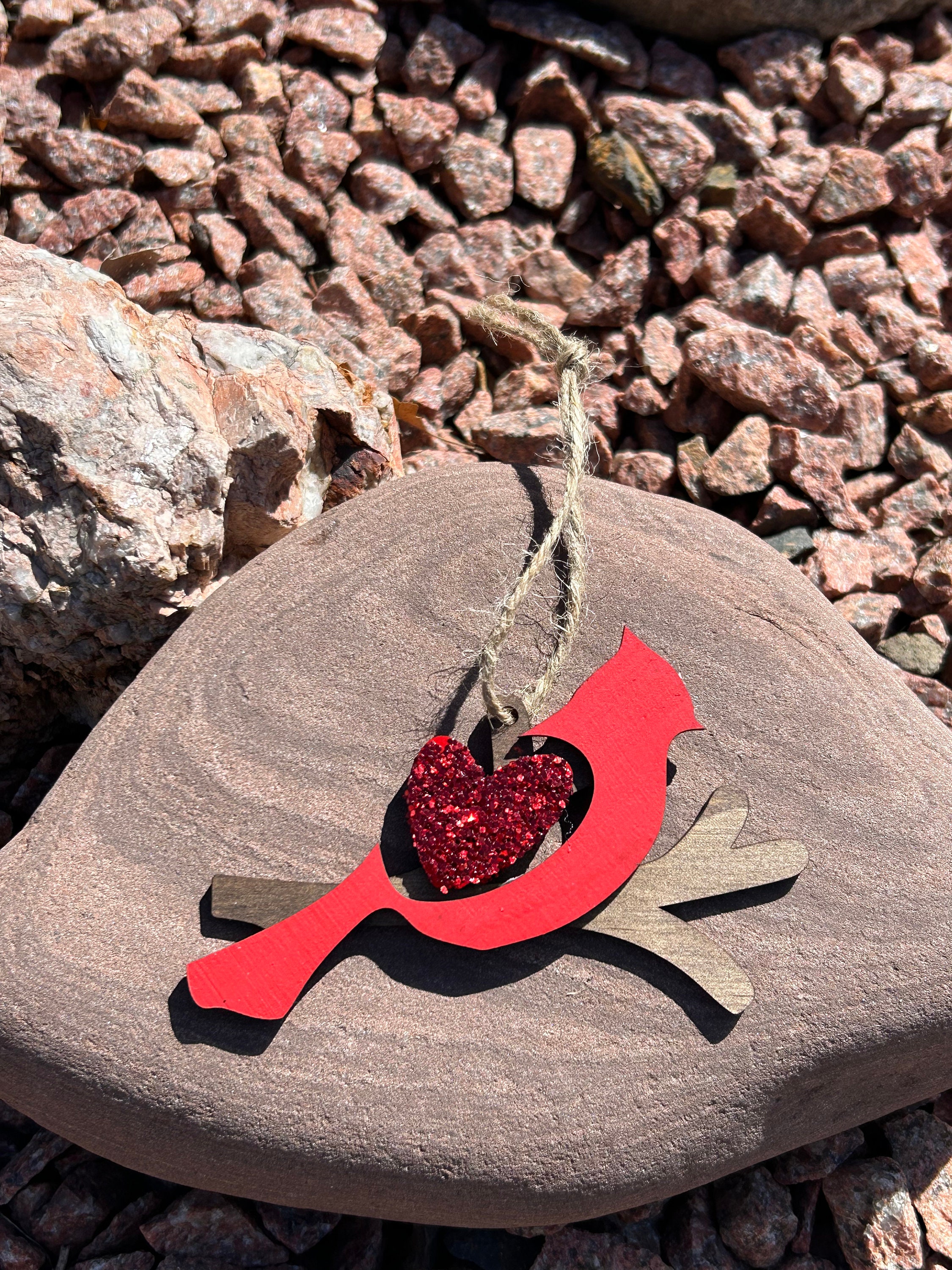 Heavenly Visitor Cardinal With Heart - Etsy