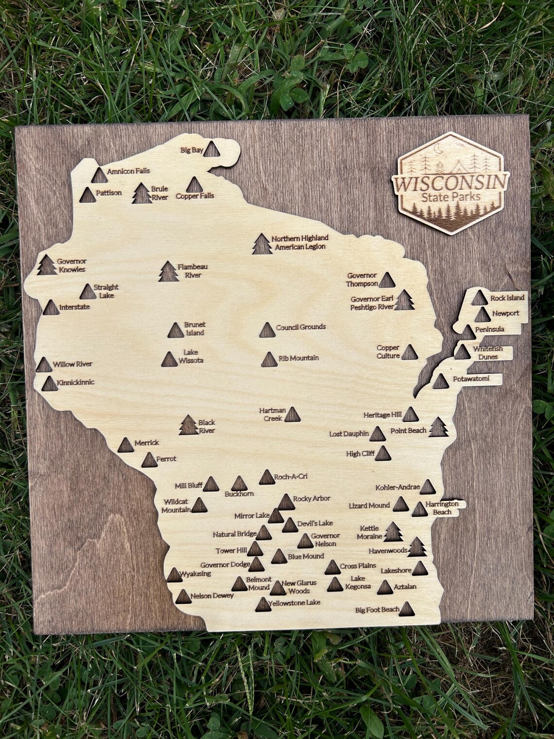 WI State Parks Travel Map **FREE SHIPPING!** - Etsy