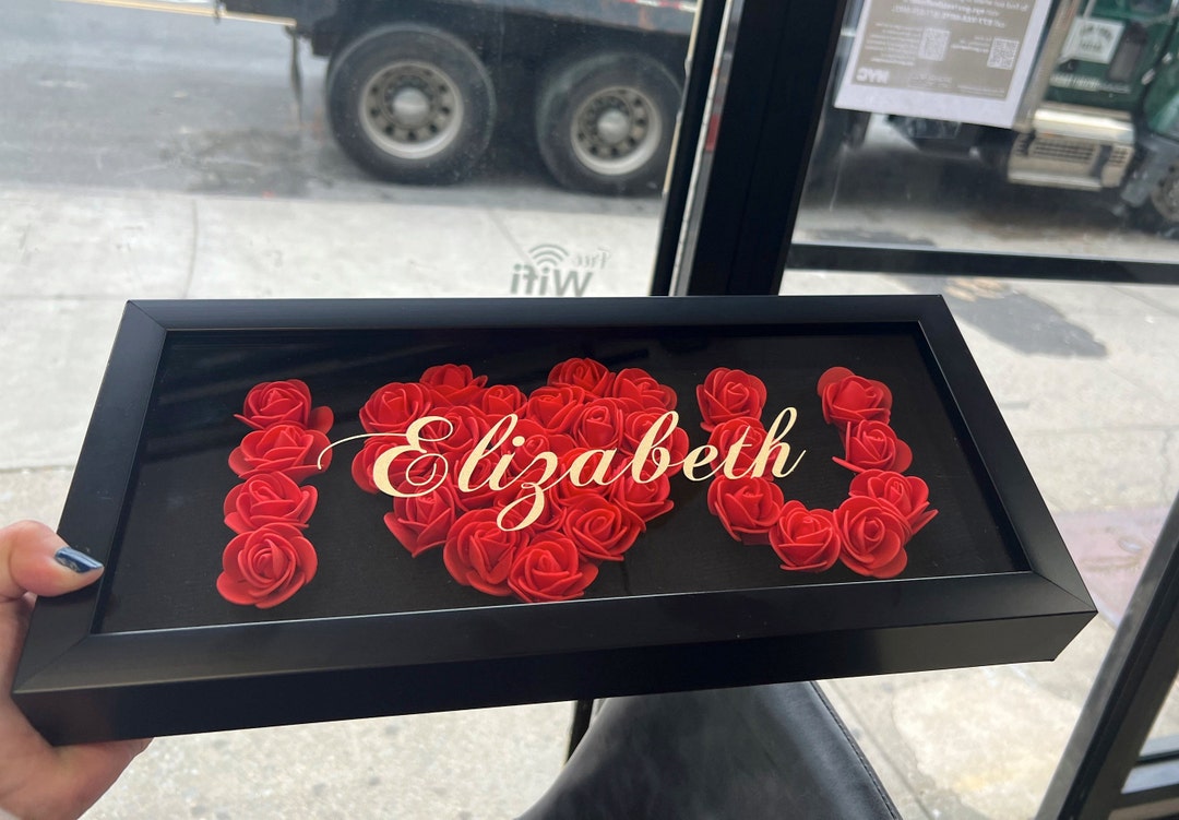 I Love You Flower Box | Heart Shadowbox, Gift for Her, Valentine's Day ...