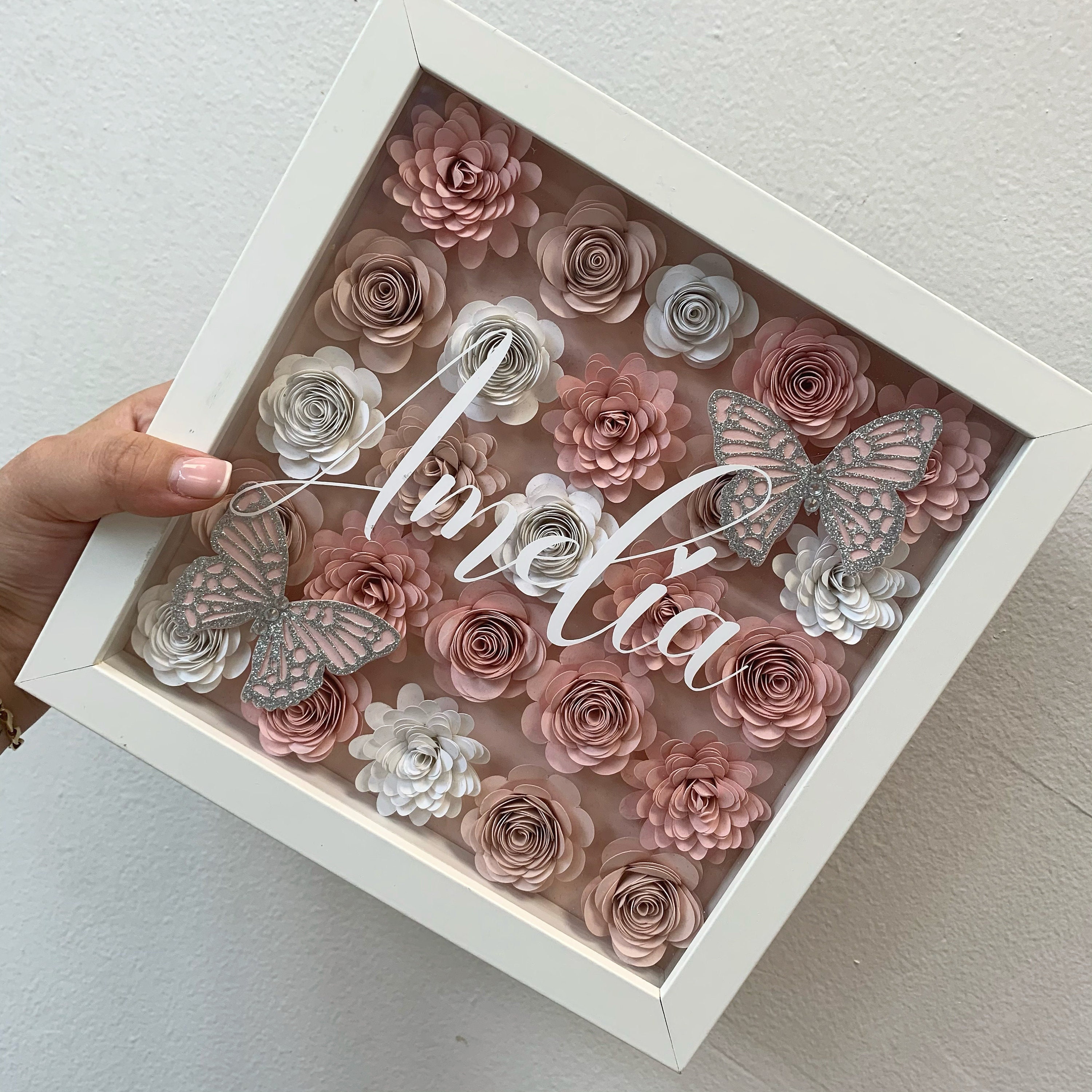 Custom Shadow Boxes With Name Nursery Decor Name Decor - Etsy