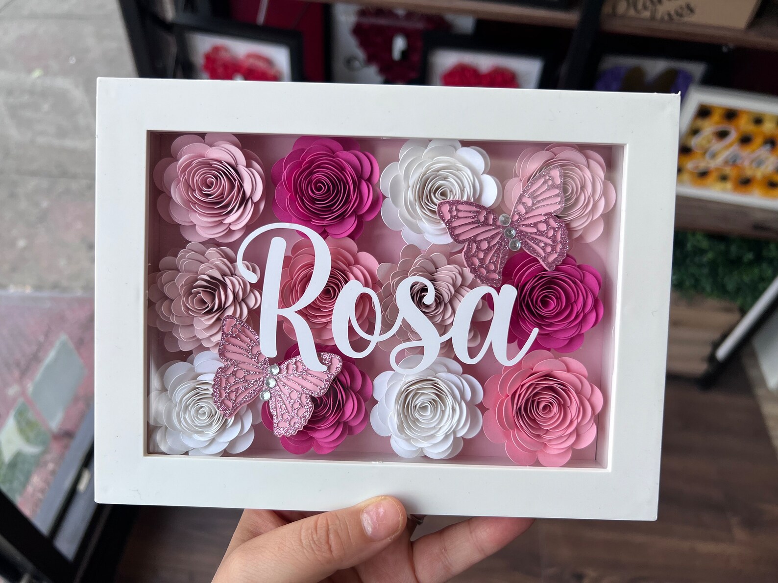 Custom Shadow Boxes With Name| Nursery Decor| Name Decor| Birthday ...