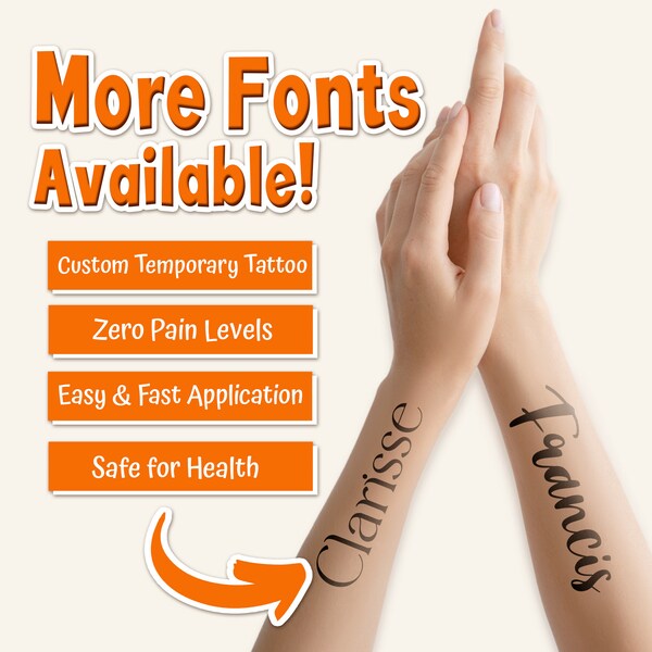 Custom Temporary Tattoo - Etsy