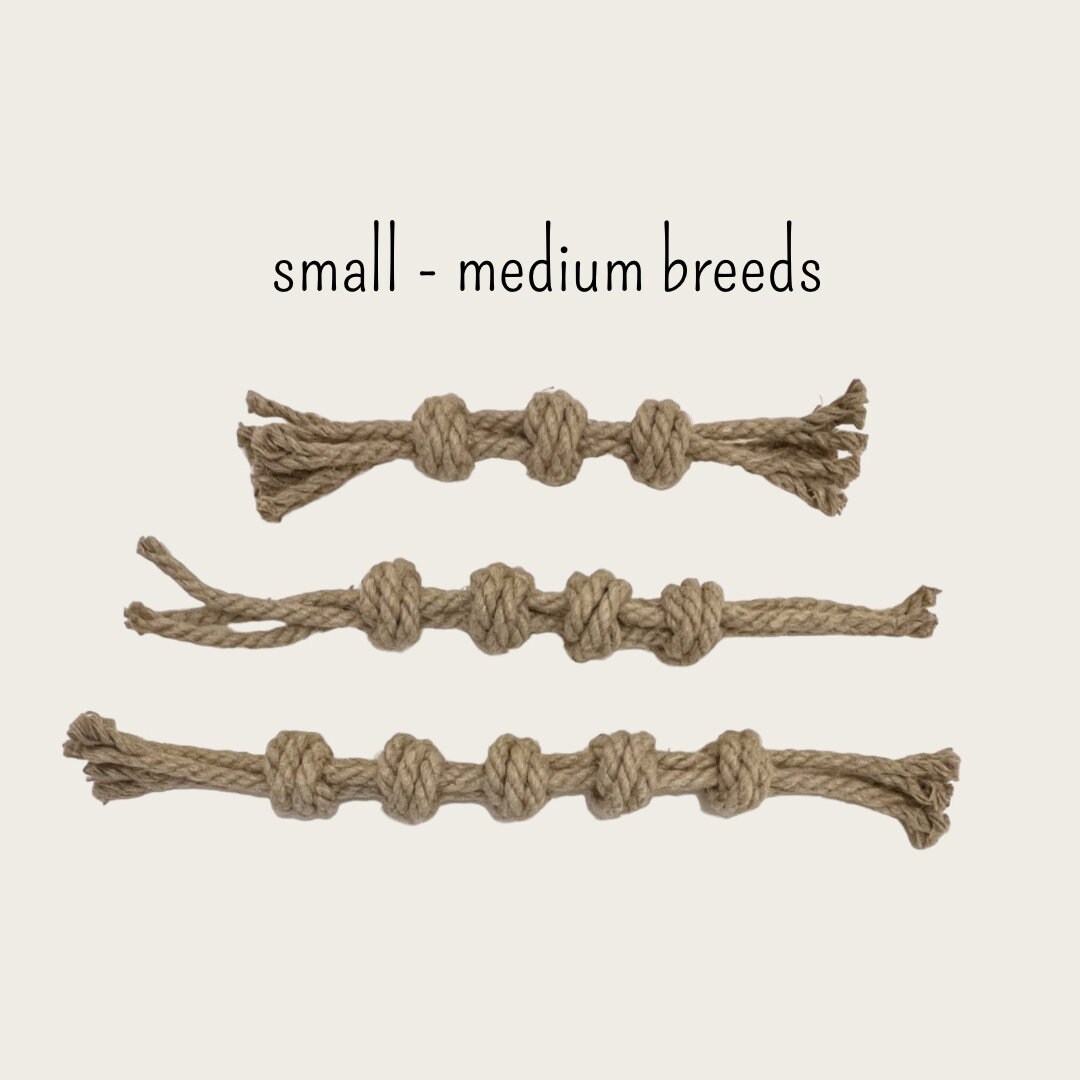 Hemp Rope Dog Toy Natural Organic / Small to Medium Breeds - Etsy