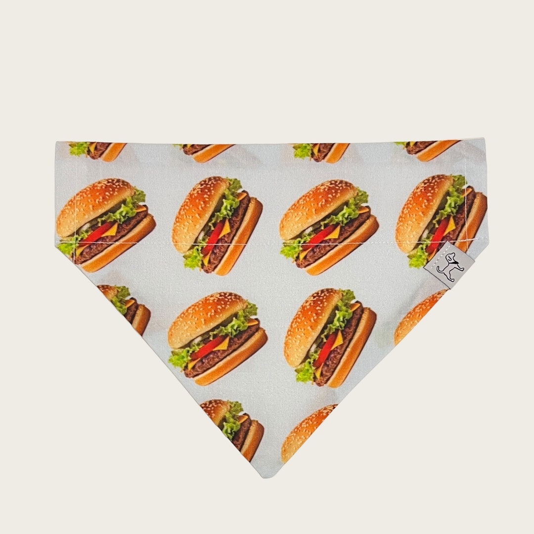 Dog Bandana CHEESEBURGER Hamburger Burger Cook Out Barbecue Dog Bandana ...