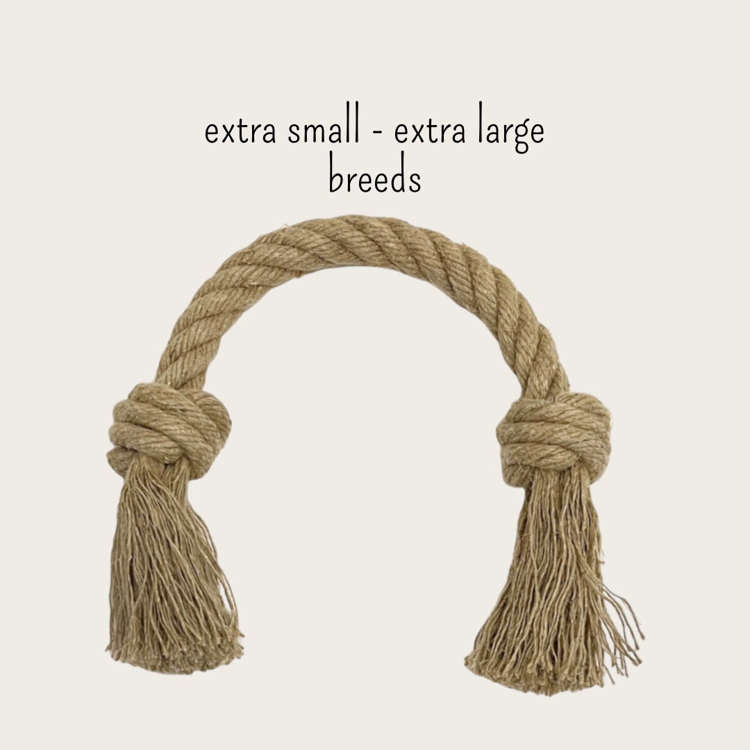 Organic Hemp Rope Natural Dog Toy / Small Medium and Large Breeds - Etsy