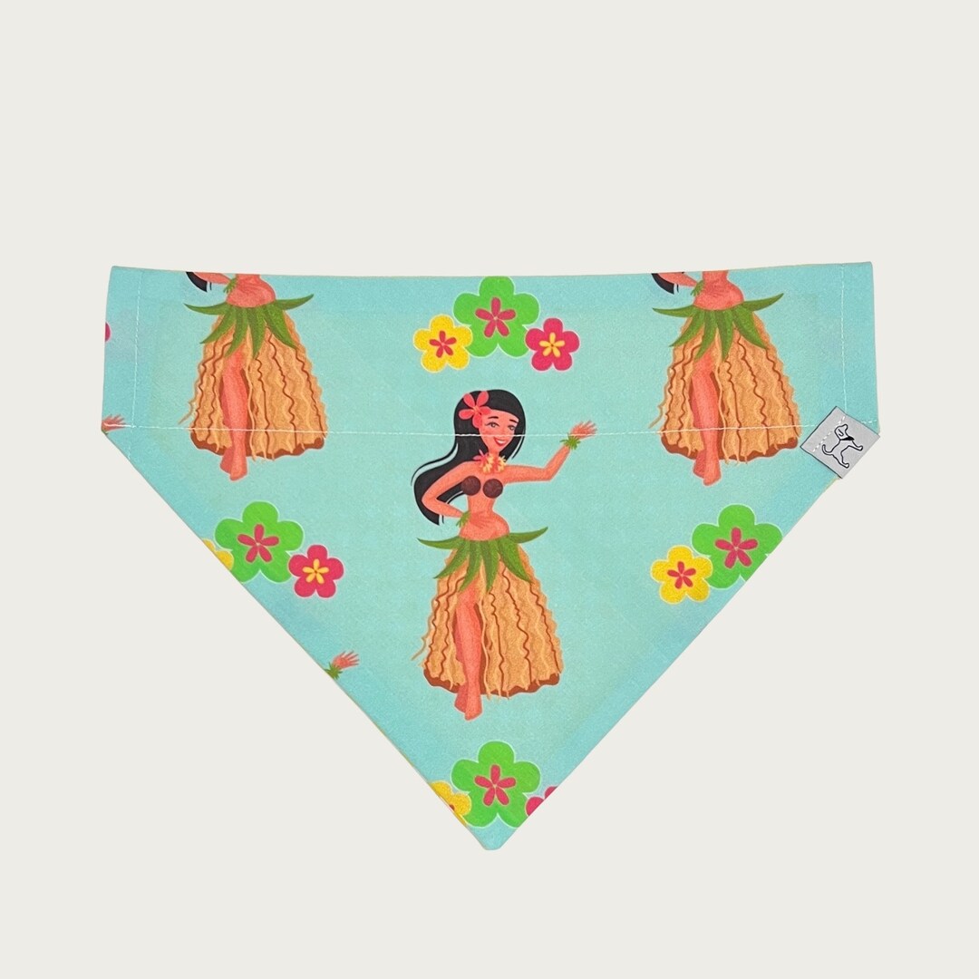 HULA GIRL Dog Bandana Hula Dancer Dog Bandana Summer Dog Bandana Beach ...