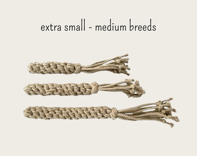 Natural Cotton and Organic Hemp Braided Macrame Cord Rocket Dog Toy - Etsy