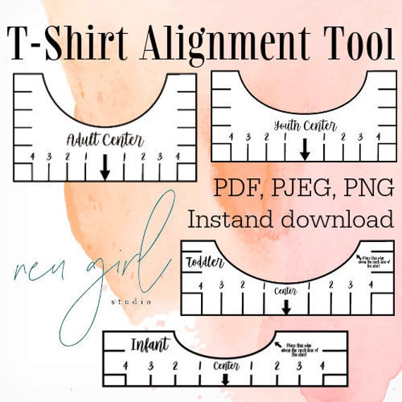 PRINTABLE Tshirt Alignment Tool Instant Download PDF 4 - Etsy