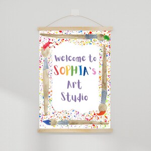 Artist Party Welcome Sign | Art Birthday Party Sign | Printable Welcome ...