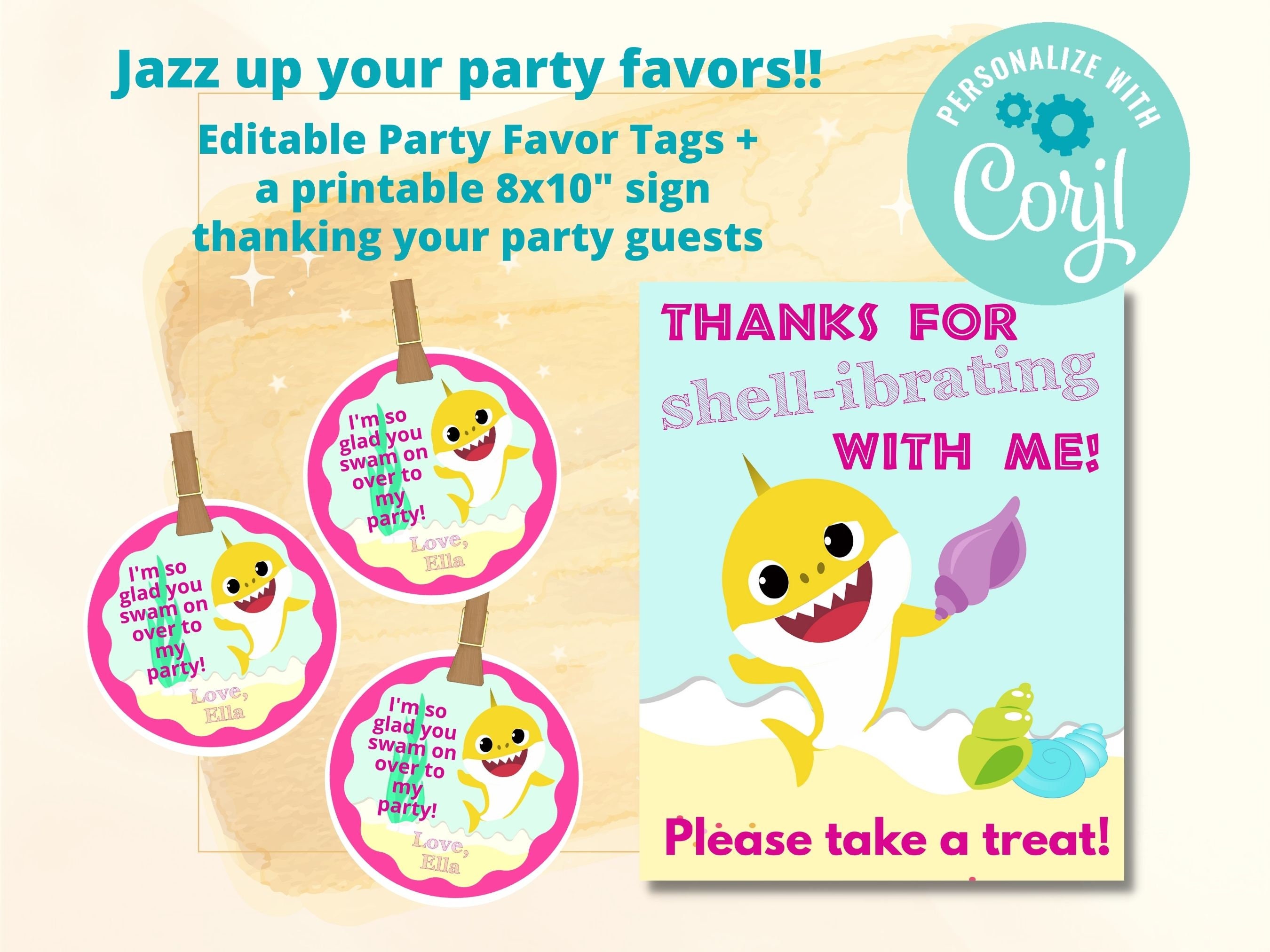 Baby Shark Birthday Party Bundle | Baby Shark Party Printables ...