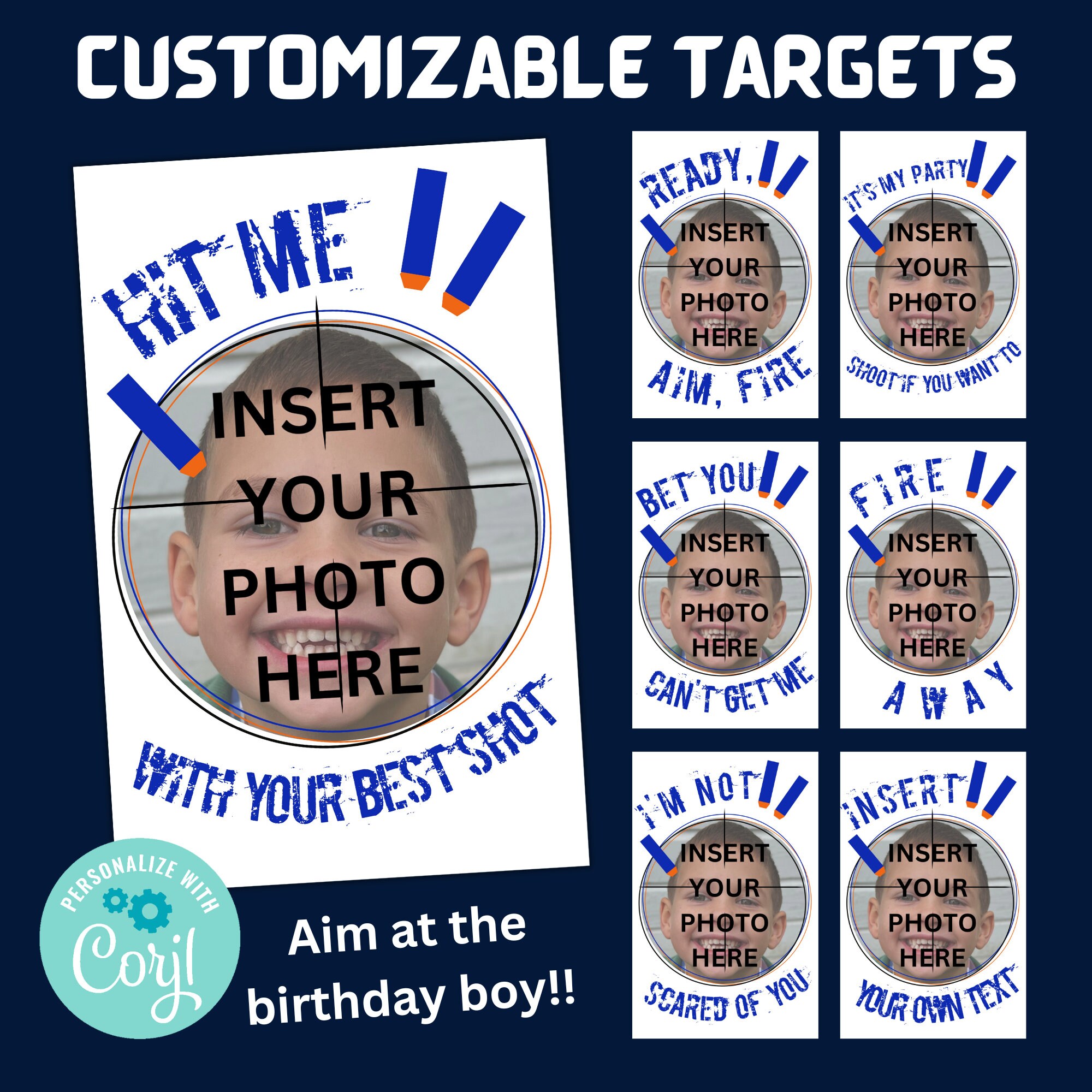 Nerf Gun Targets | Dart Gun Targets | Birthday Party Targets | Target ...