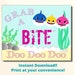 Printable Baby Shark Food & Drink Signs Pink Baby Shark Editable Sign ...