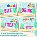 Printable Baby Shark Food & Drink Signs Pink Baby Shark Editable Sign ...