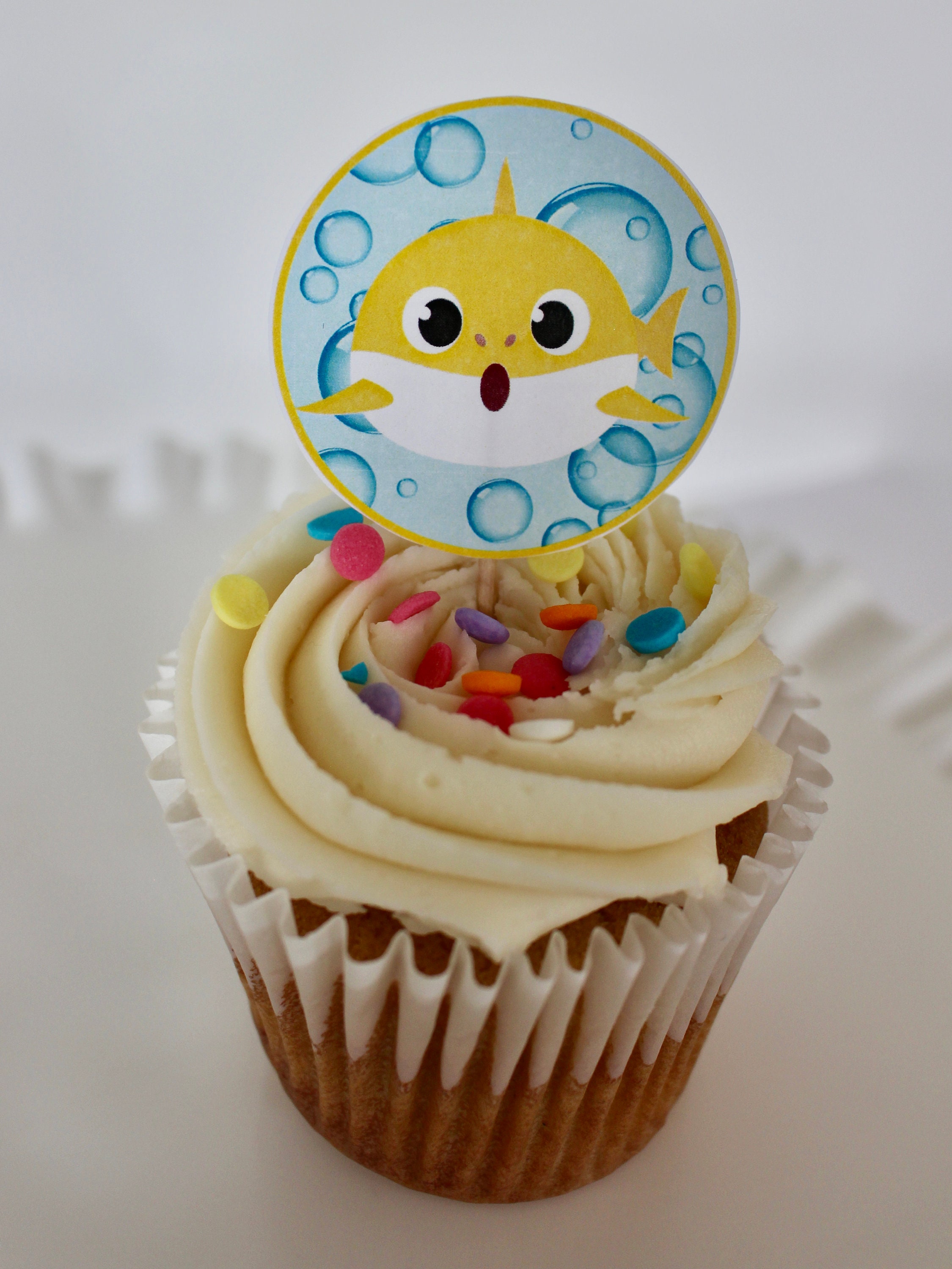 Printable Baby Shark Cupcake Toppers Baby Shark Birthday - Etsy