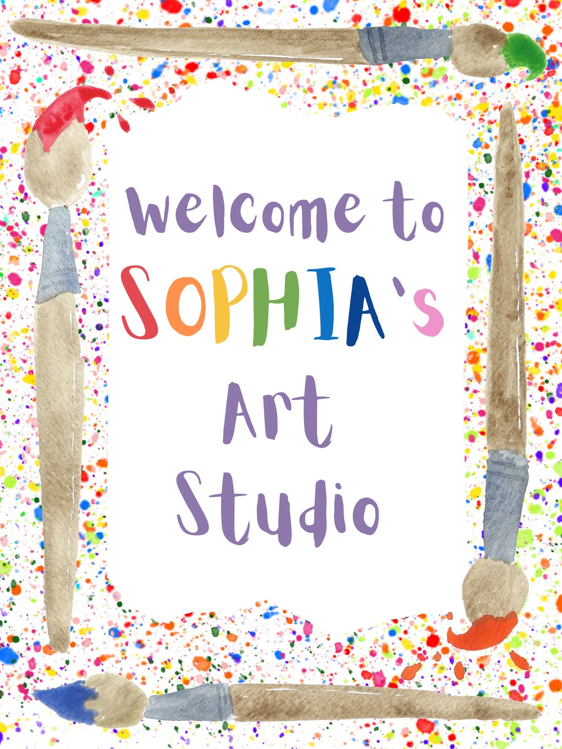 Artist Party Welcome Sign | Art Birthday Party Sign | Printable Welcome ...