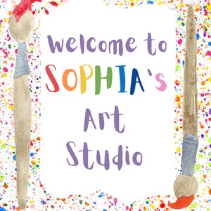 Artist Party Welcome Sign | Art Birthday Party Sign | Printable Welcome ...