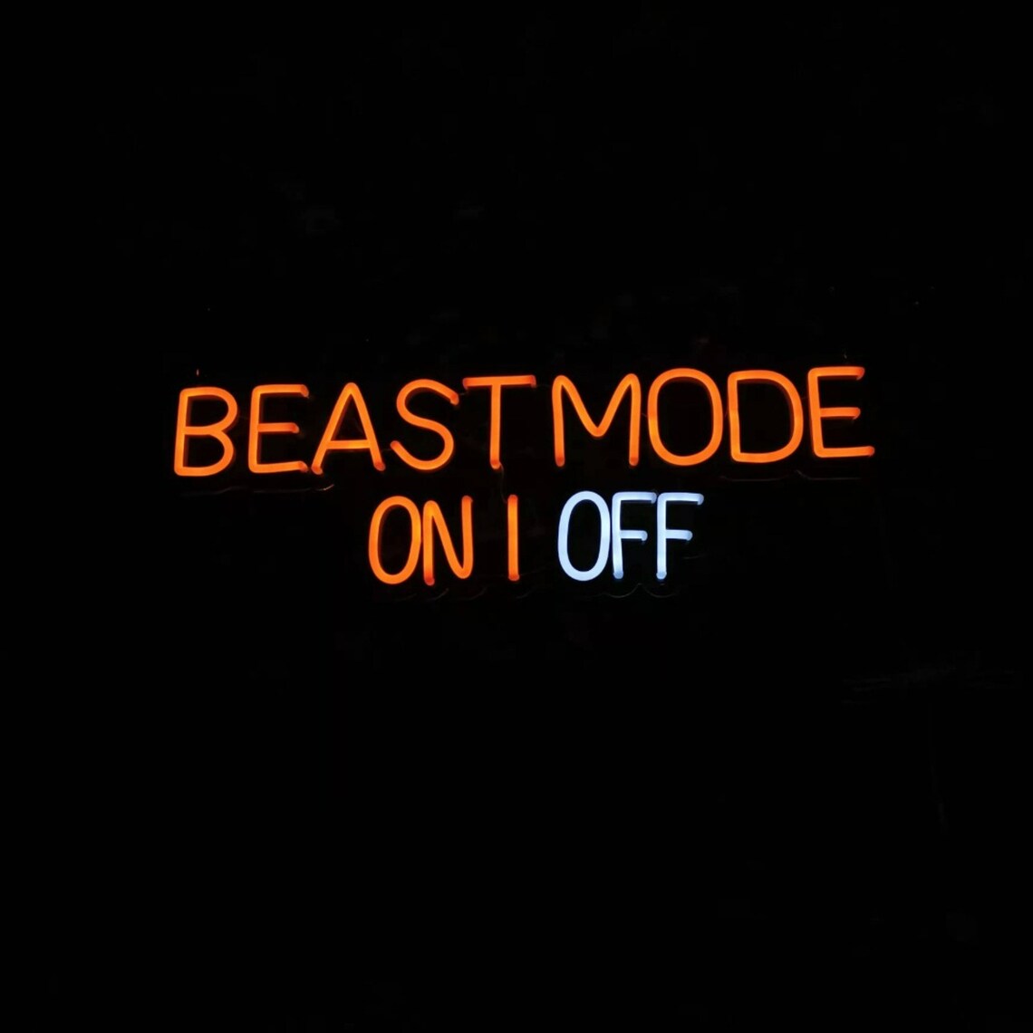 Beast Mode ON Offneon Sign Beast Mode on OFF LED Light - Etsy