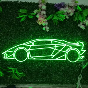 Lamborghini Aventador Neon Sign Lamborghini Wall Art Wall - Etsy UK