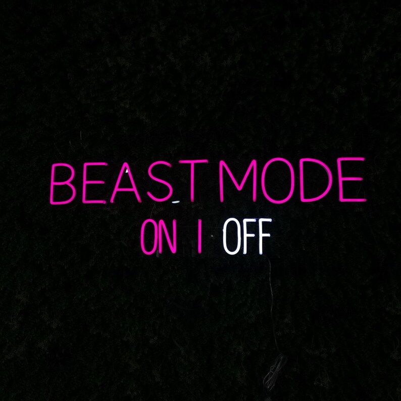 Beast Mode ON Offneon Sign Beast Mode on OFF LED Light - Etsy