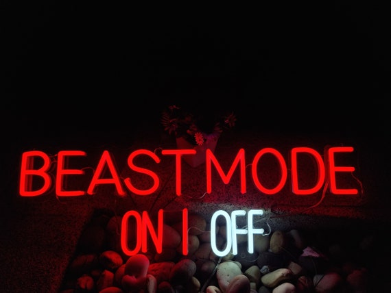 Beast Mode ON Offneon Sign Beast Mode on OFF LED Light - Etsy