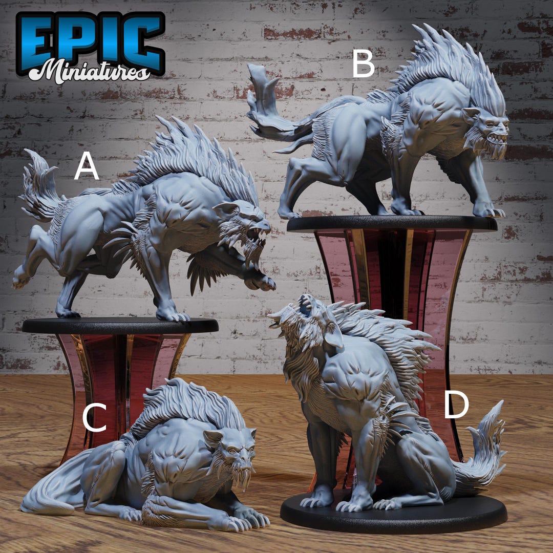 Warg Beast Epic Miniatures Beast Hunt 28mm 32mm Dire Tiger - Etsy