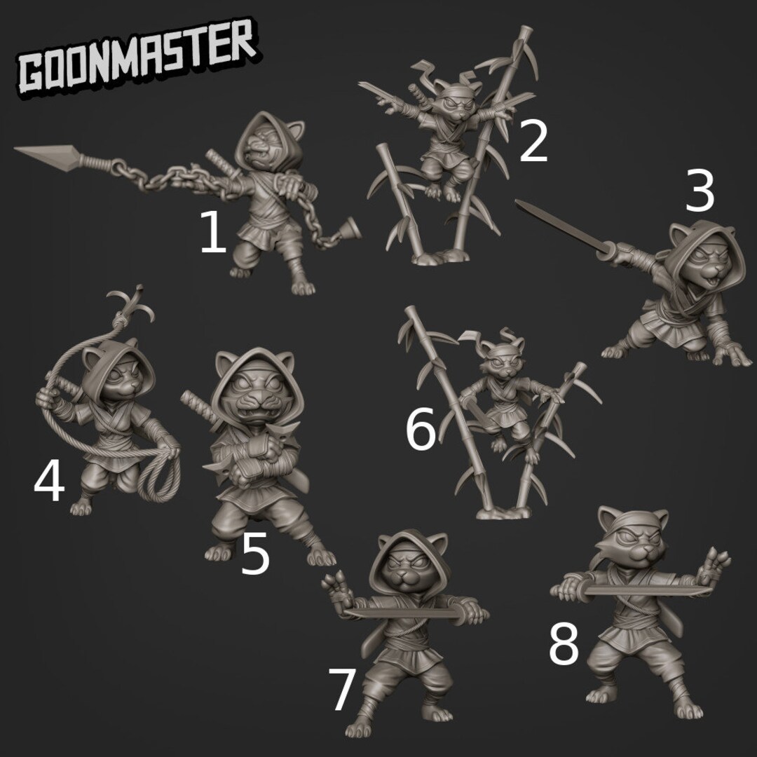 Ninja Cats - Goonmaster | Miniature | Wargaming | Roleplaying Games ...