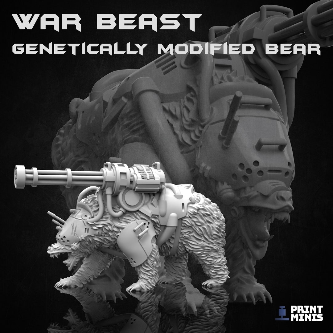 Diesel Bear, War Beast- Print Minis - Etsy