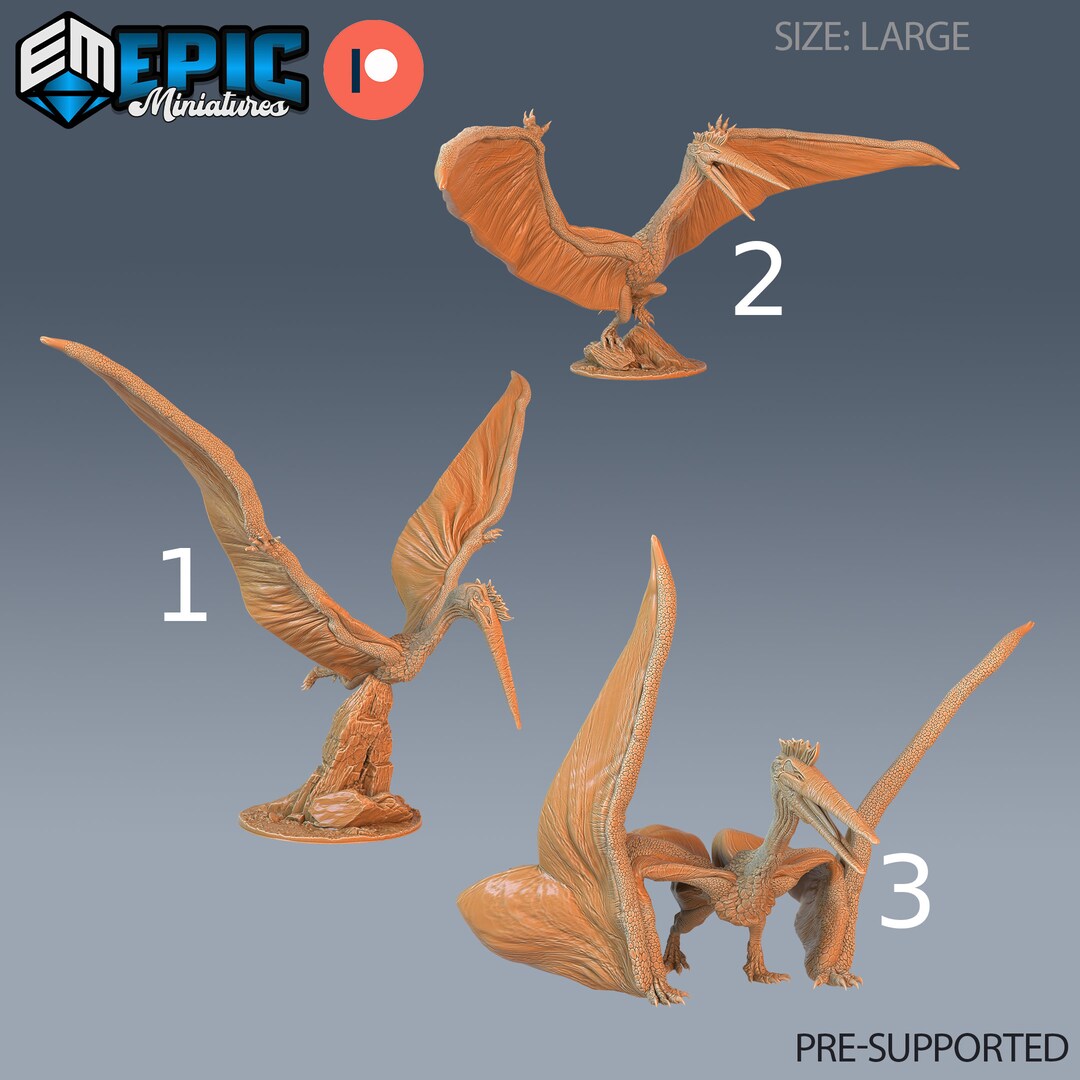 Quetzalcoatlu Epic Miniatures 28mm 32mm Dinosaur Prehistoric ...