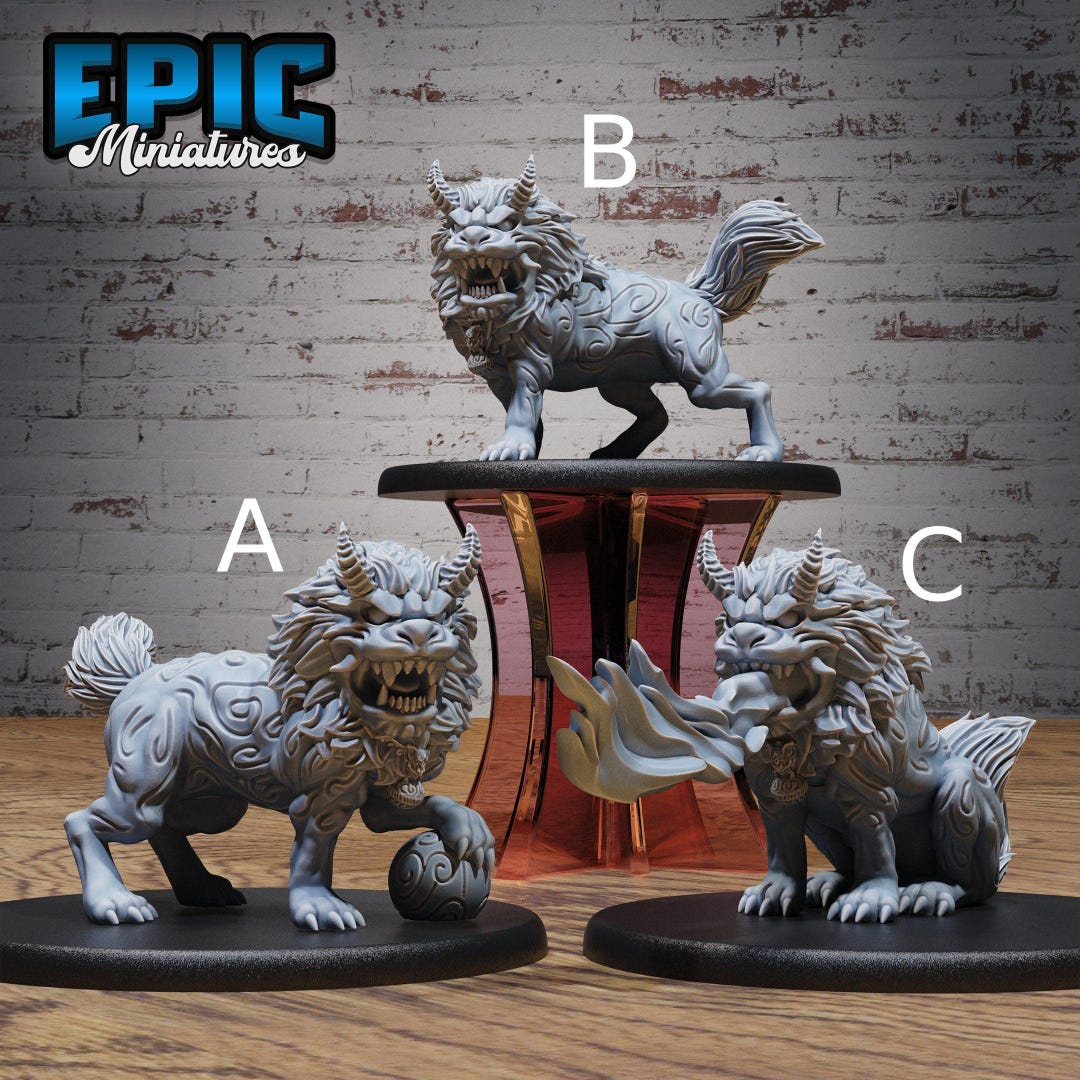 Guardian Fu Dog - Epic Miniatures | 28mm and 32mm | Wargaming | Dnd ...