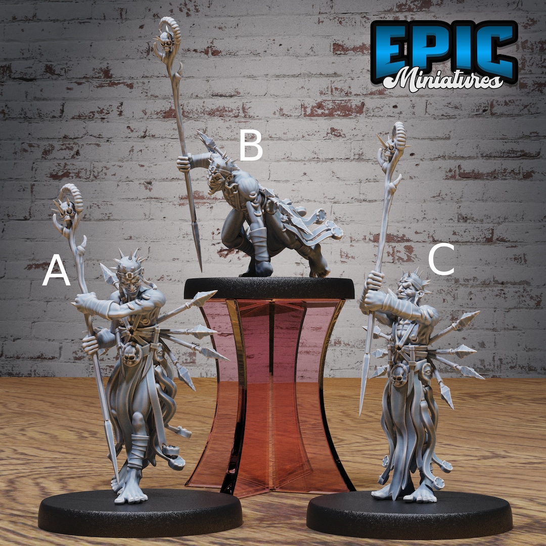Old Heretic Epic Miniatures 32mm Ice Age Madness Necromancer Warlock ...