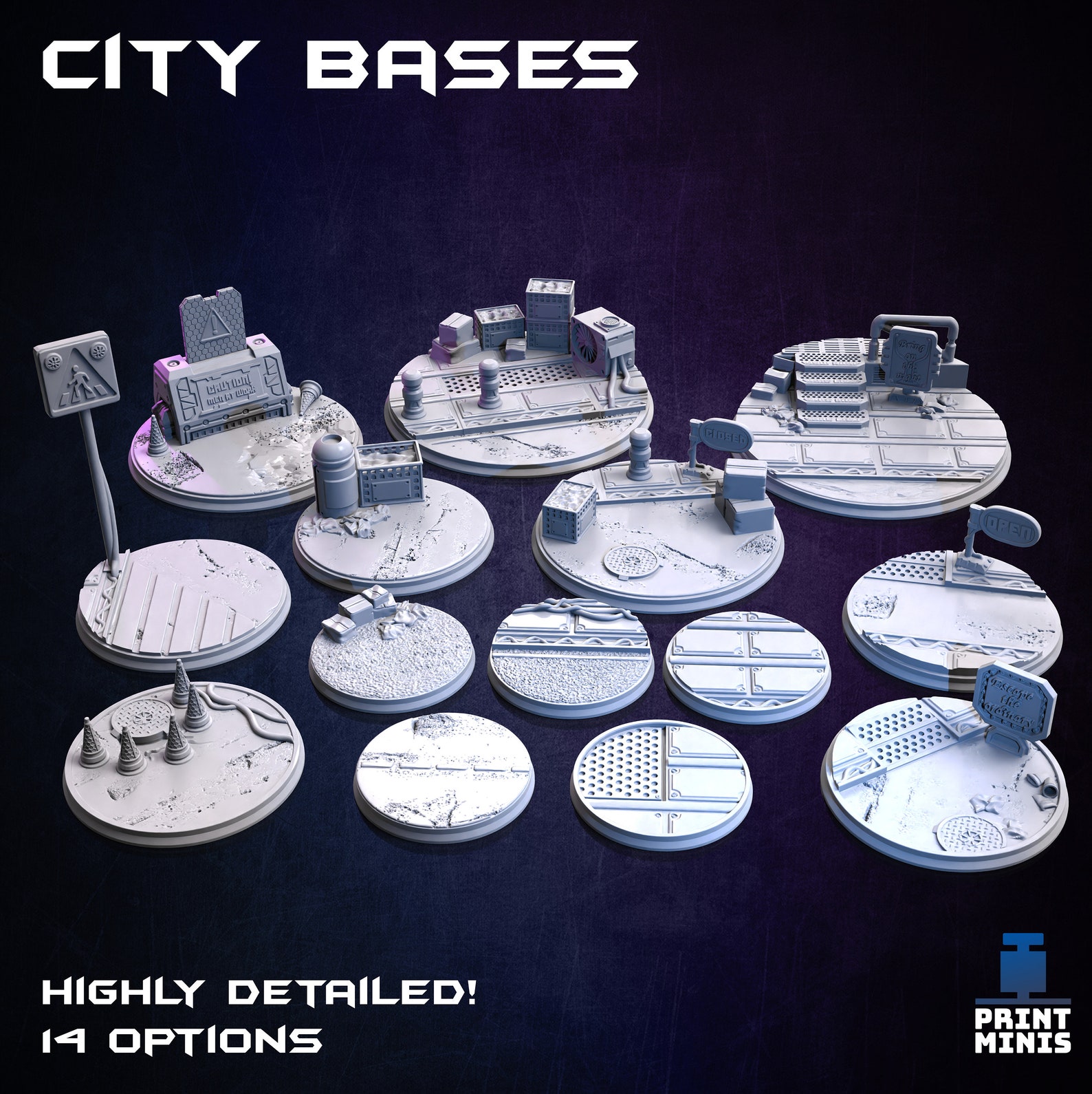Cyberpunk City Bases - Print Minis | 28mm and 32mm | Wargaming | Dnd ...