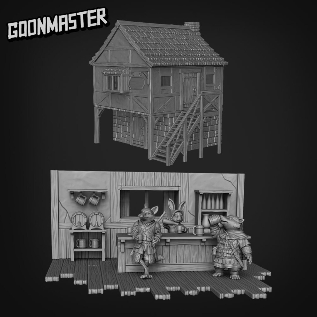 Tavern Diorama and Building Goonmaster Sneaky Foxes - Etsy
