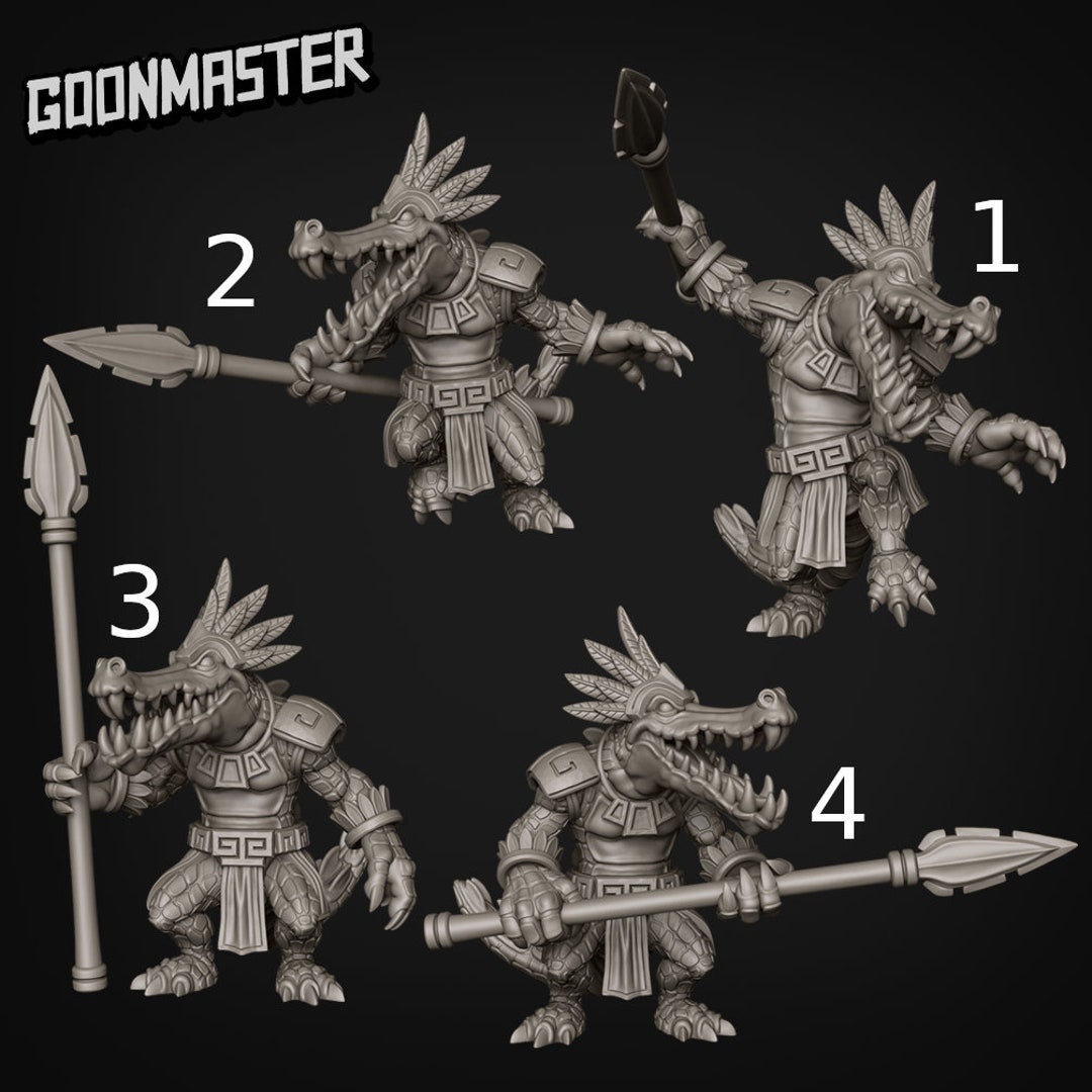 Croc Spear Warrior Goonmaster Miniature Wargaming Roleplaying Games ...