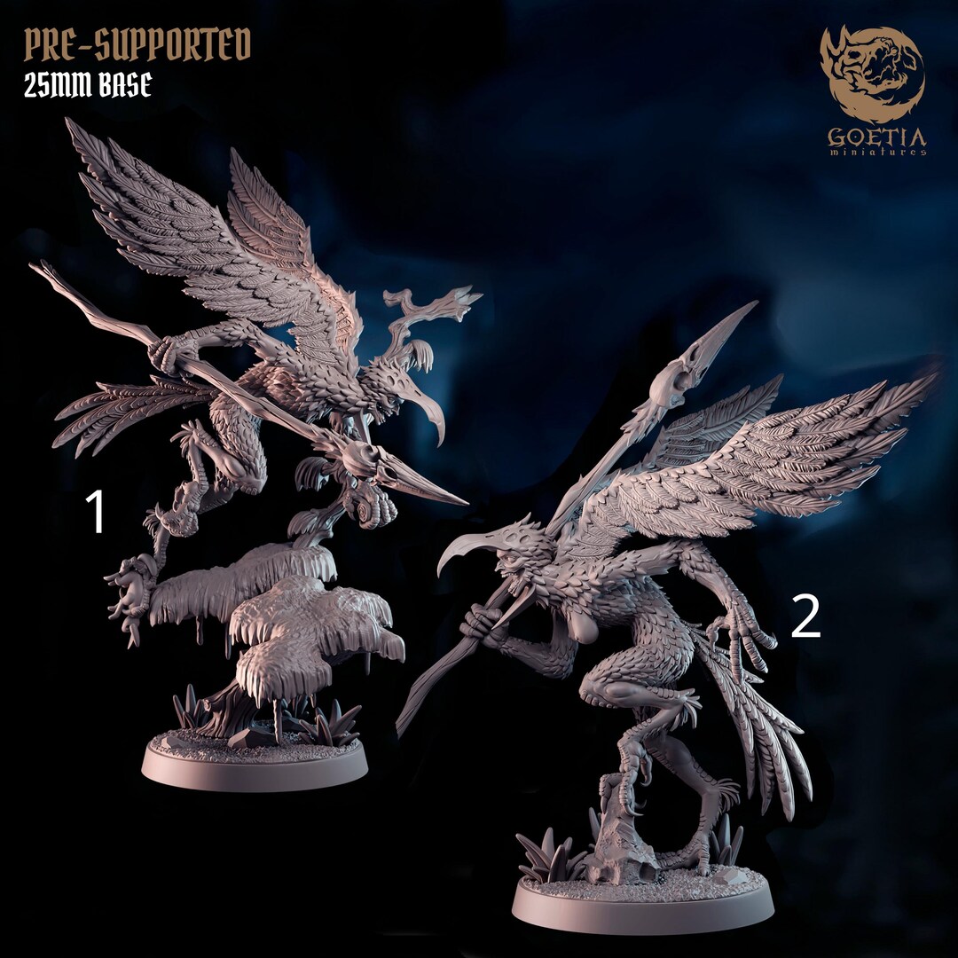 Wereraven, Dark Fantasy Harpy Monster- Goetia Miniatures | 28mm and ...
