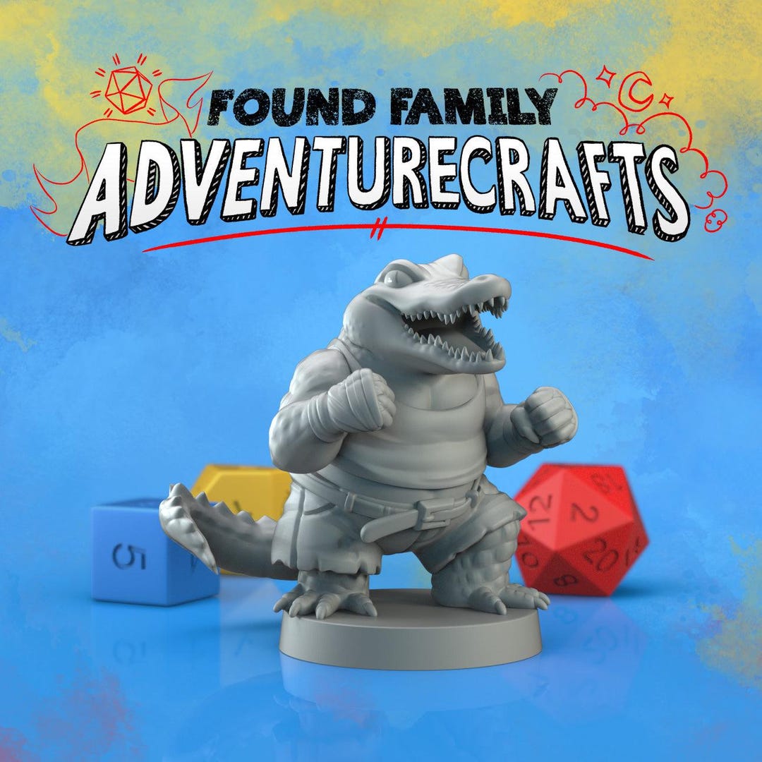Gator Fighter, Gatorfolk Brawler - Found Family Adventurecrafts - Etsy