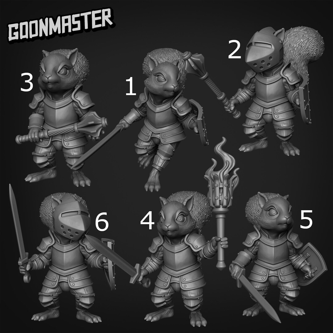 Squirrel Knights - Goonmaster | Stalwart Squirrels | Miniature ...
