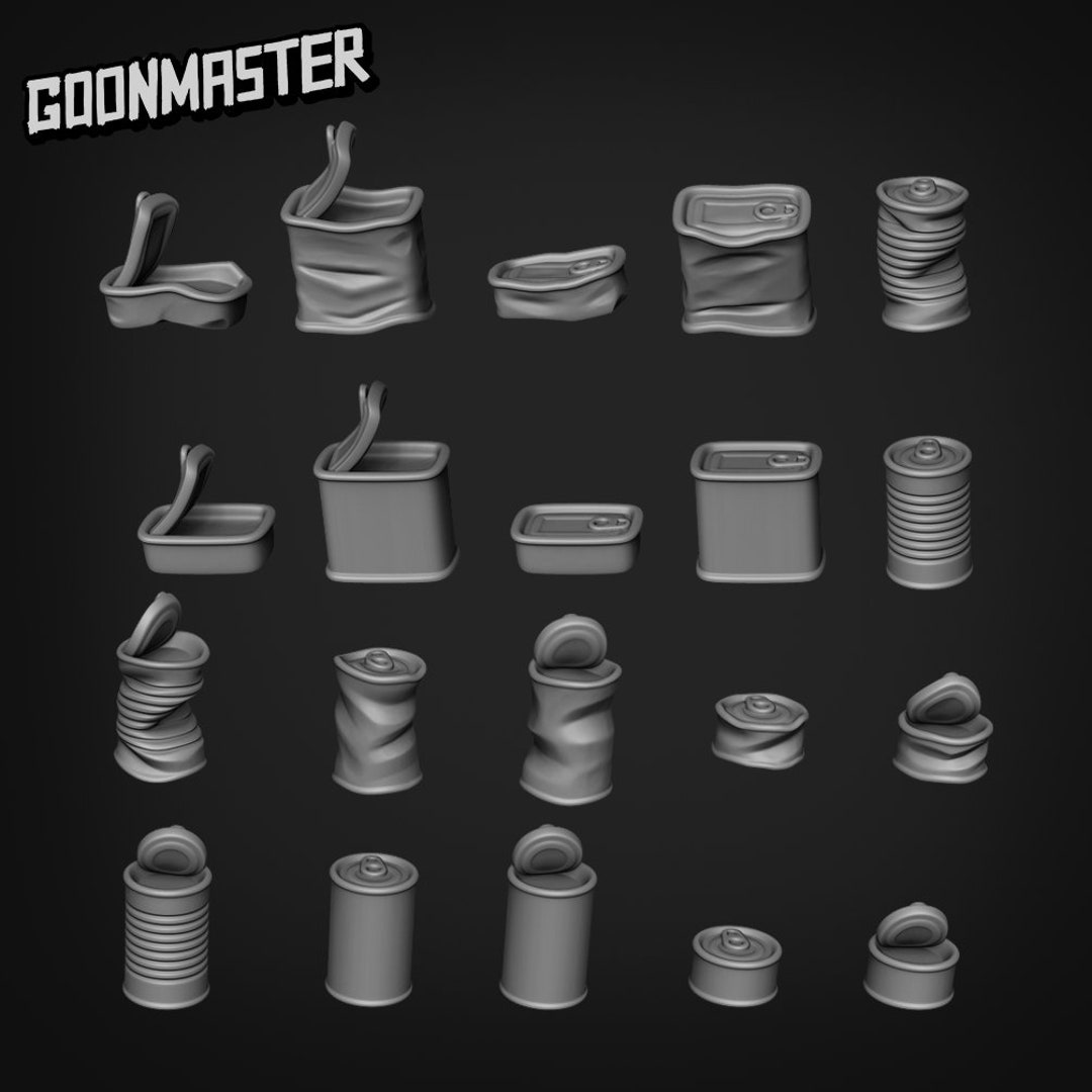 Food Cans - Goonmaster Basing Bits | Miniature | Wargaming | Roleplaying Games | 32mm | Basing ...