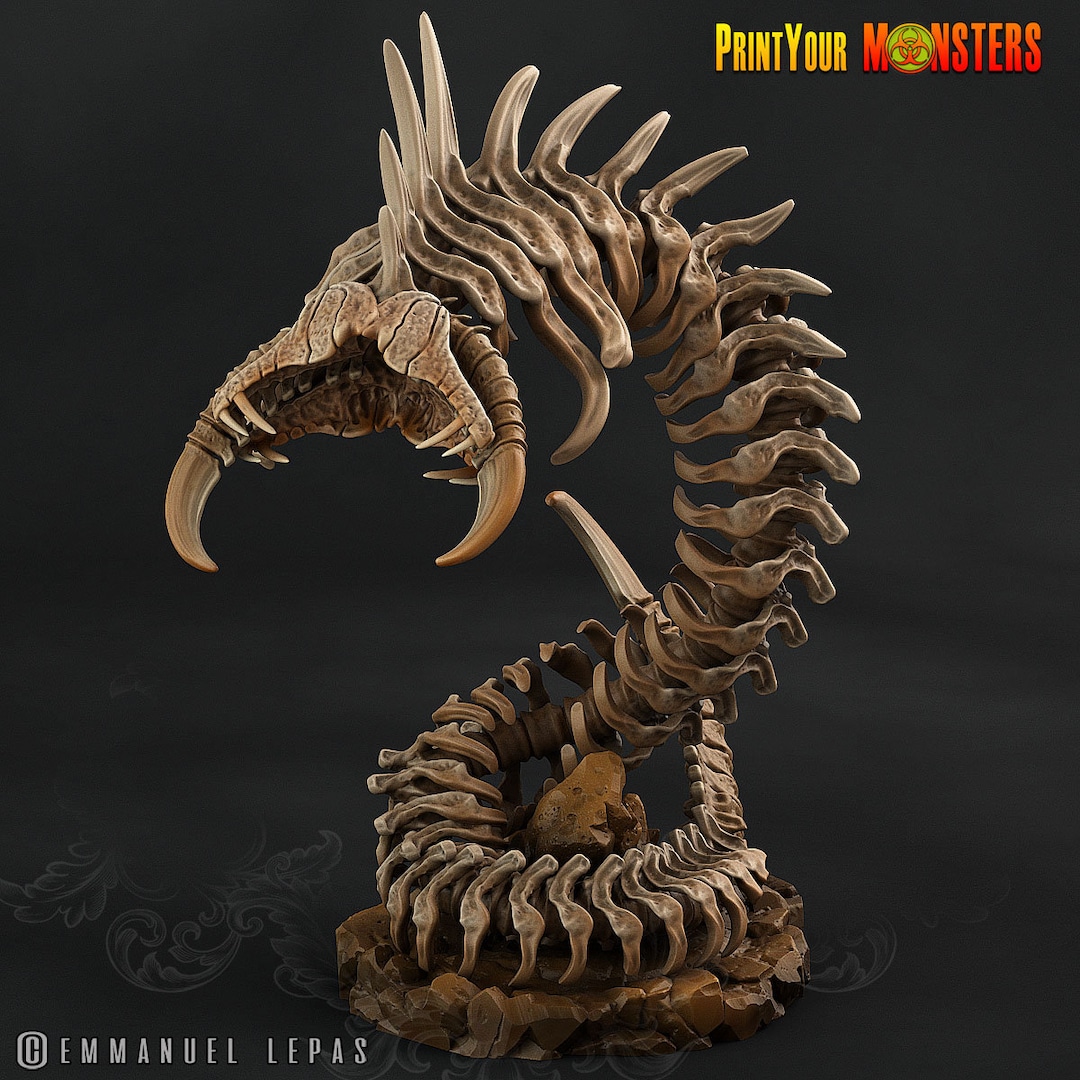 Giant Bones Serpent - Print Your Monsters | 32mm | Ancient Bones ...