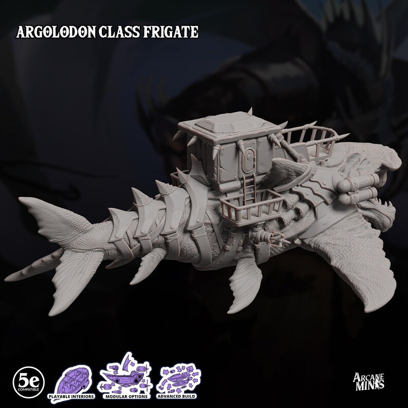 Argolodon Class Frigate, Sky Shark Airship - Sordane Publishing | 28mm ...