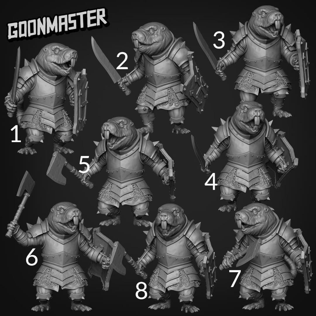 Mole Rat Knight - Goonmaster | 28mm and 32mm | Wargaming | Dnd ...