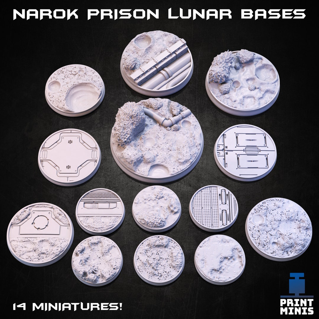 Narok Prison Bases- Print Minis | 28mm and 32mm | Wargaming | Dnd ...