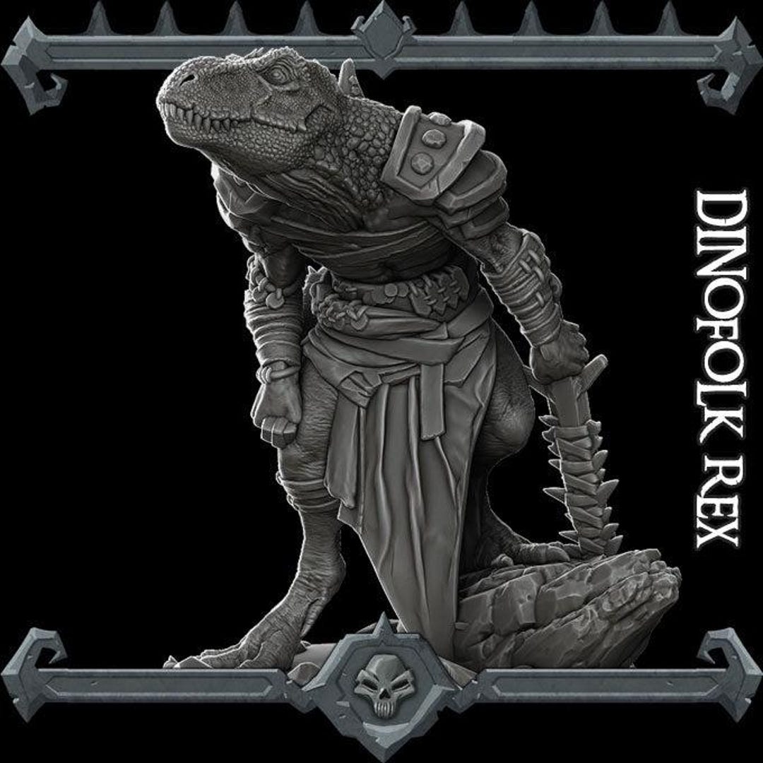 Dinofolk Rex, Trex Barbarian - Rocket Pig Games | 28mm and 32mm ...