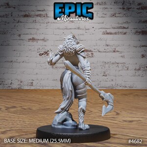 Werewolf Armored Female Epic Miniatures Beast Hunt 28mm 32mm Fighter ...