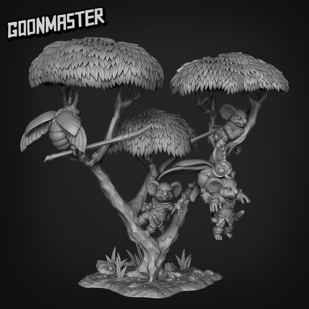 Eucalyptus Tree Diorama - Goonmaster | Miniature | Koala Combat Club ...