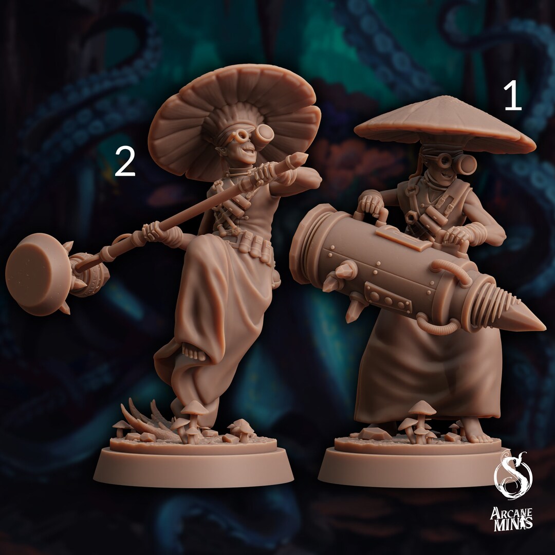 Fungarii Ranger, Mushroom Inventor Arcane Minis 32mm the Awakening ...